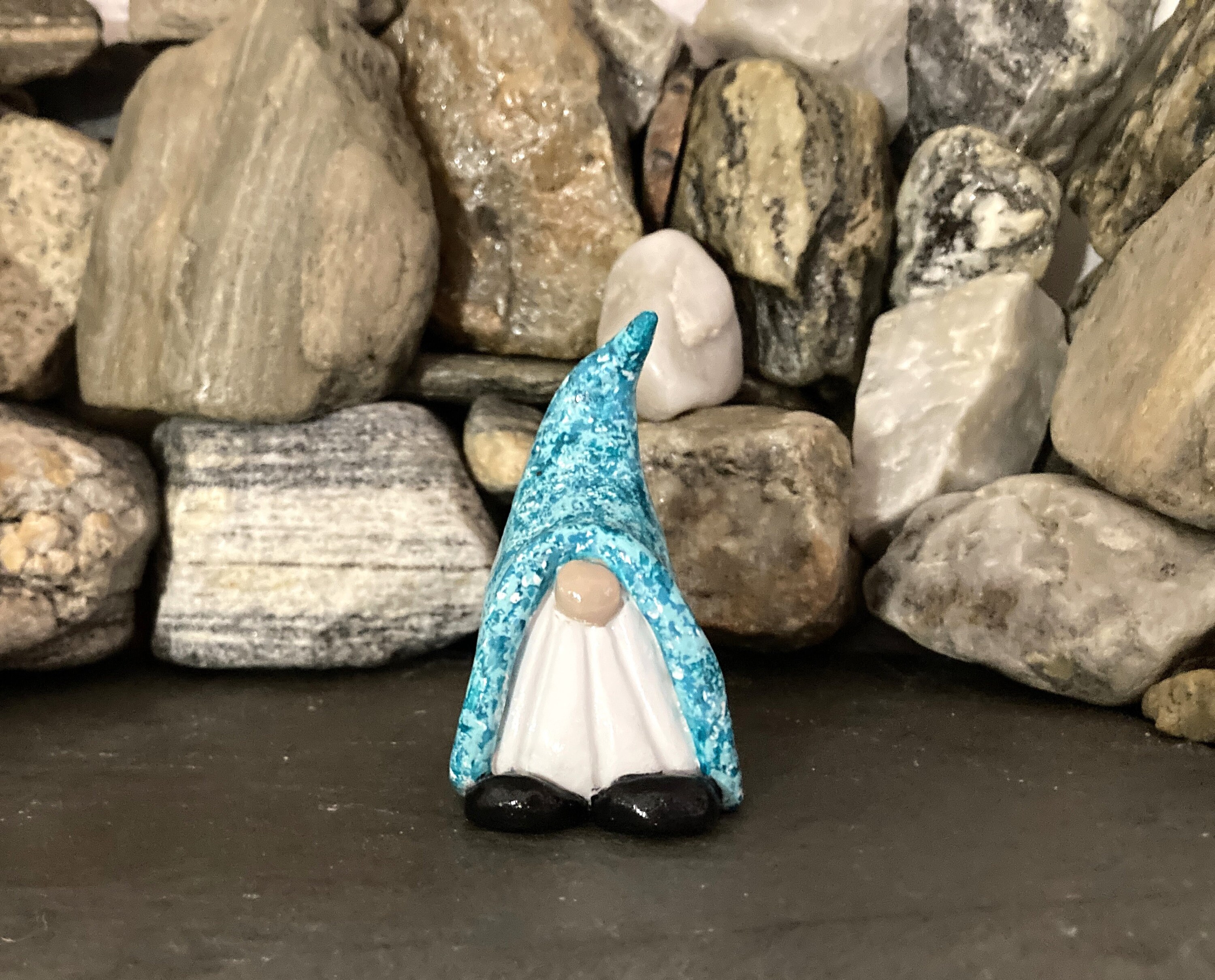 Ezra the Gnome Handmade Gonk Statue Air Dry Clay Sculpture Footed ...