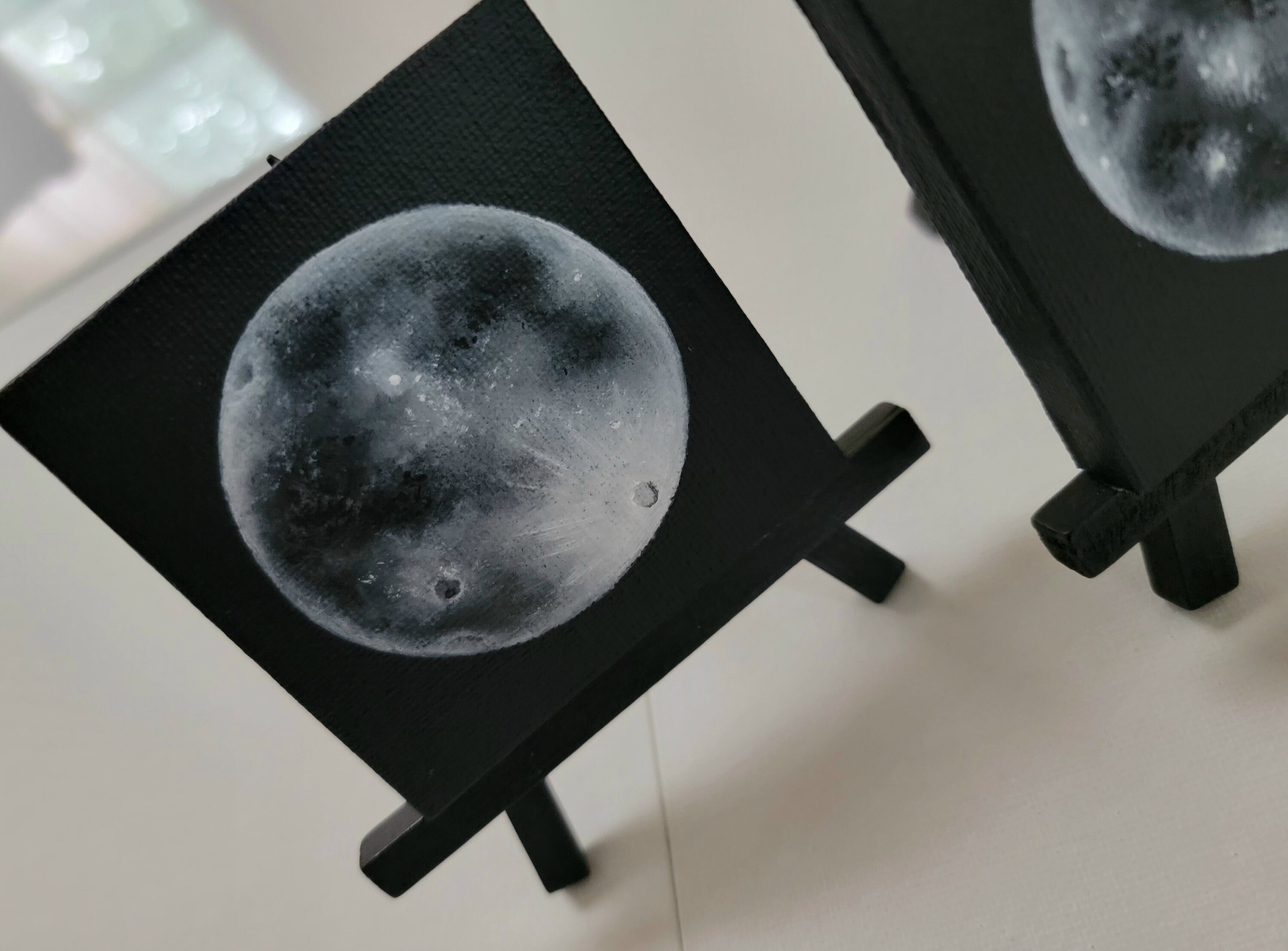 Acrylic Painting, Mini Canvas Painting, Miniature Painting, Moon ...