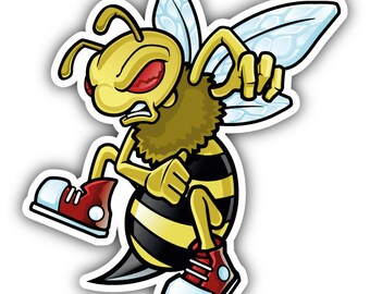 Angry Bee Decal - Etsy