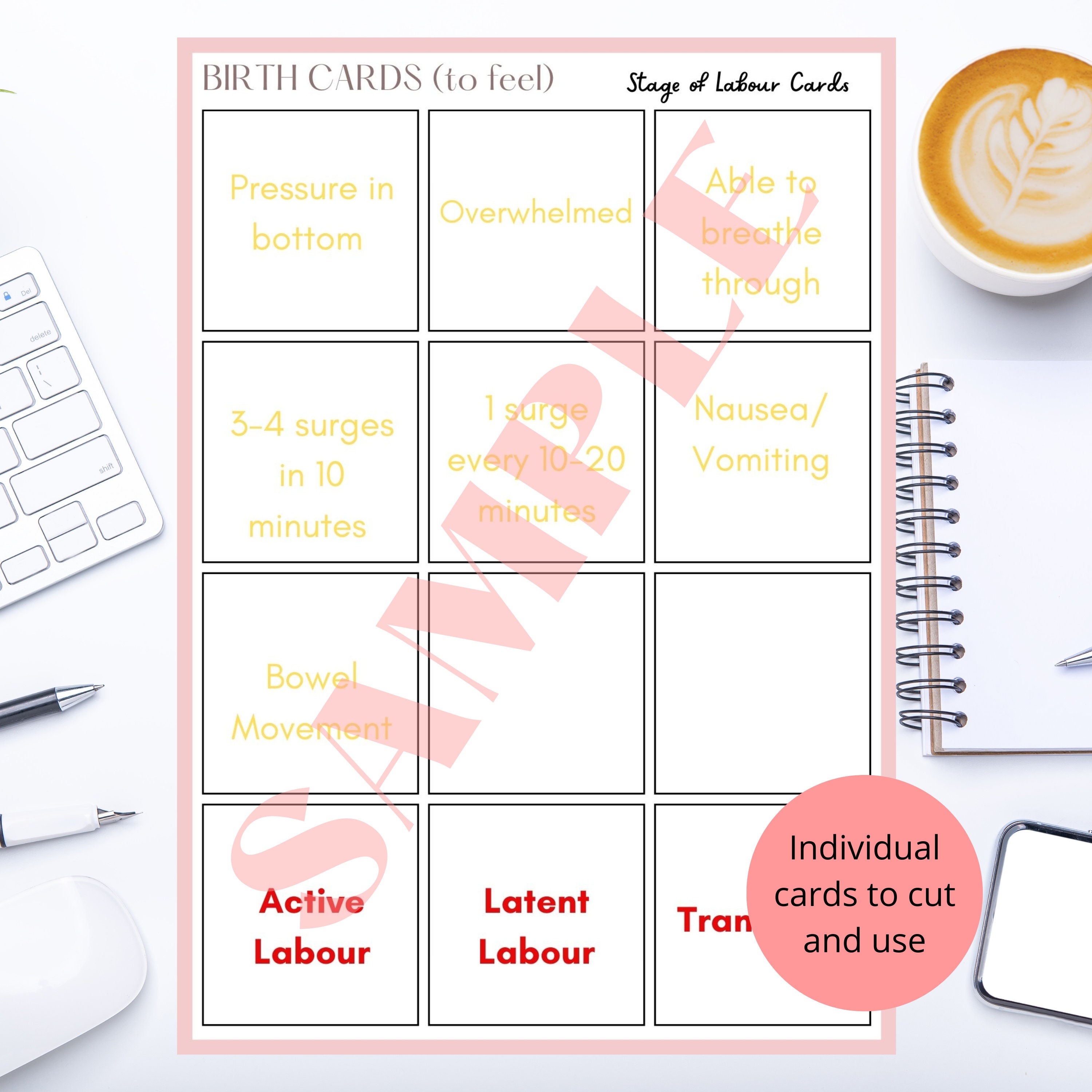 Stages of Labour Bingo Game for Birth Workers Hypnobirthing - Etsy