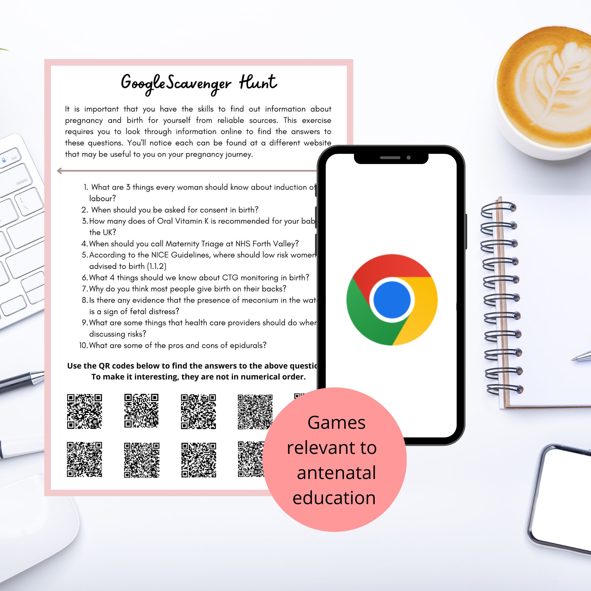 Google Scavenger Hunt: Birth Preparation Edition Birth Worker Aid Doula ...