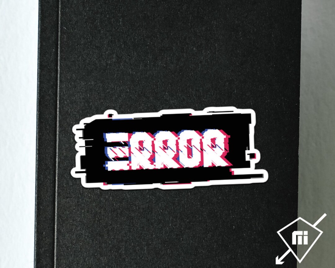 Error Glitch Sticker Tech Sticker Glitchcore Sticker - Etsy