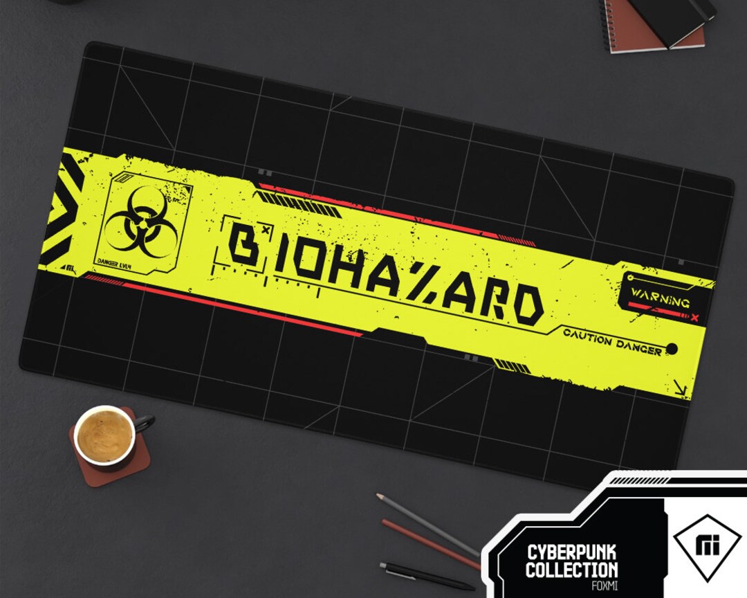 Original Biohazard Mouse Mat Cyberpunk Mouse Mat Danger - Etsy