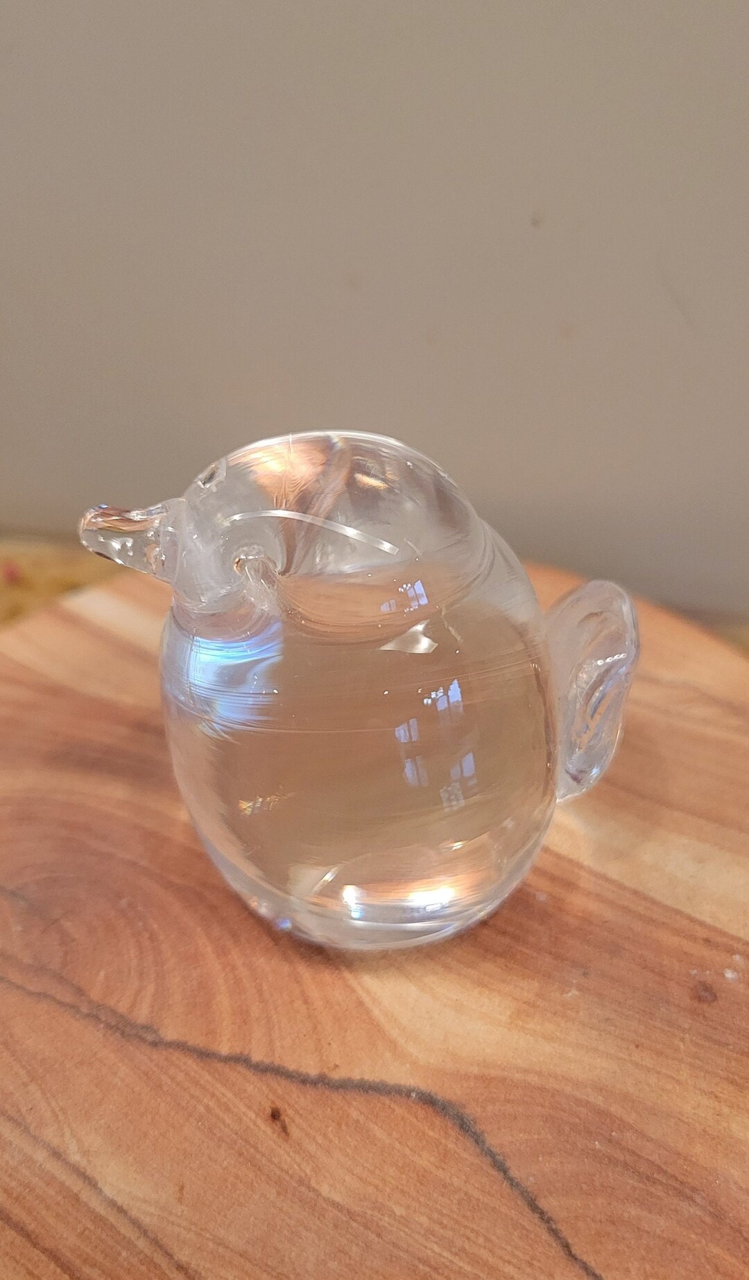 Vintage Hadeland Art Glass Crystal Baby Bird Paperweight Made in Norway ...