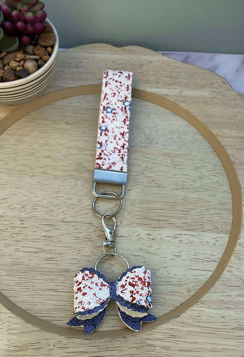 Faux Leather Wristlet Keychain With Matching Purse Charm - Etsy
