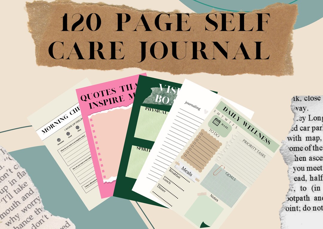 120 Page Self Care Journal | Mental Health Journal | Organizer ...
