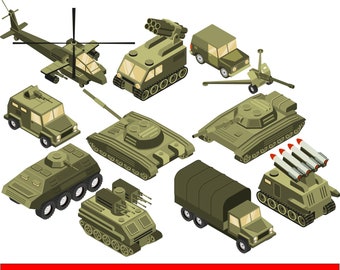 Collection Army Vehicles Silhouette SVG, Clipart, PNG, Eps, DXF ...