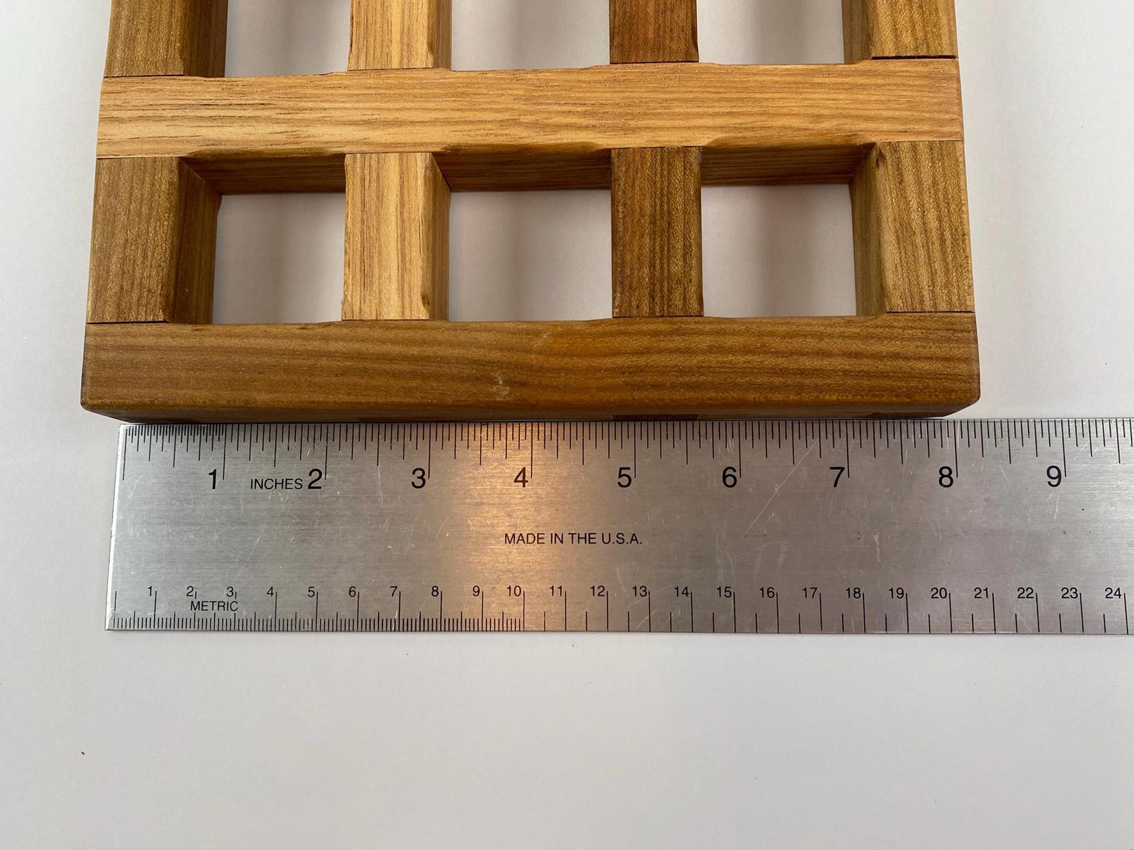 Handmade Lattice Trivet With Lap Joints, Solid Brazilian Oak, 1-inch ...