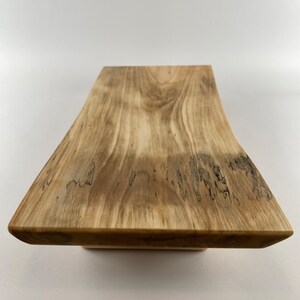 Elevated Serving/display Tray - Silver Maple Wood - Double Live Edge ...