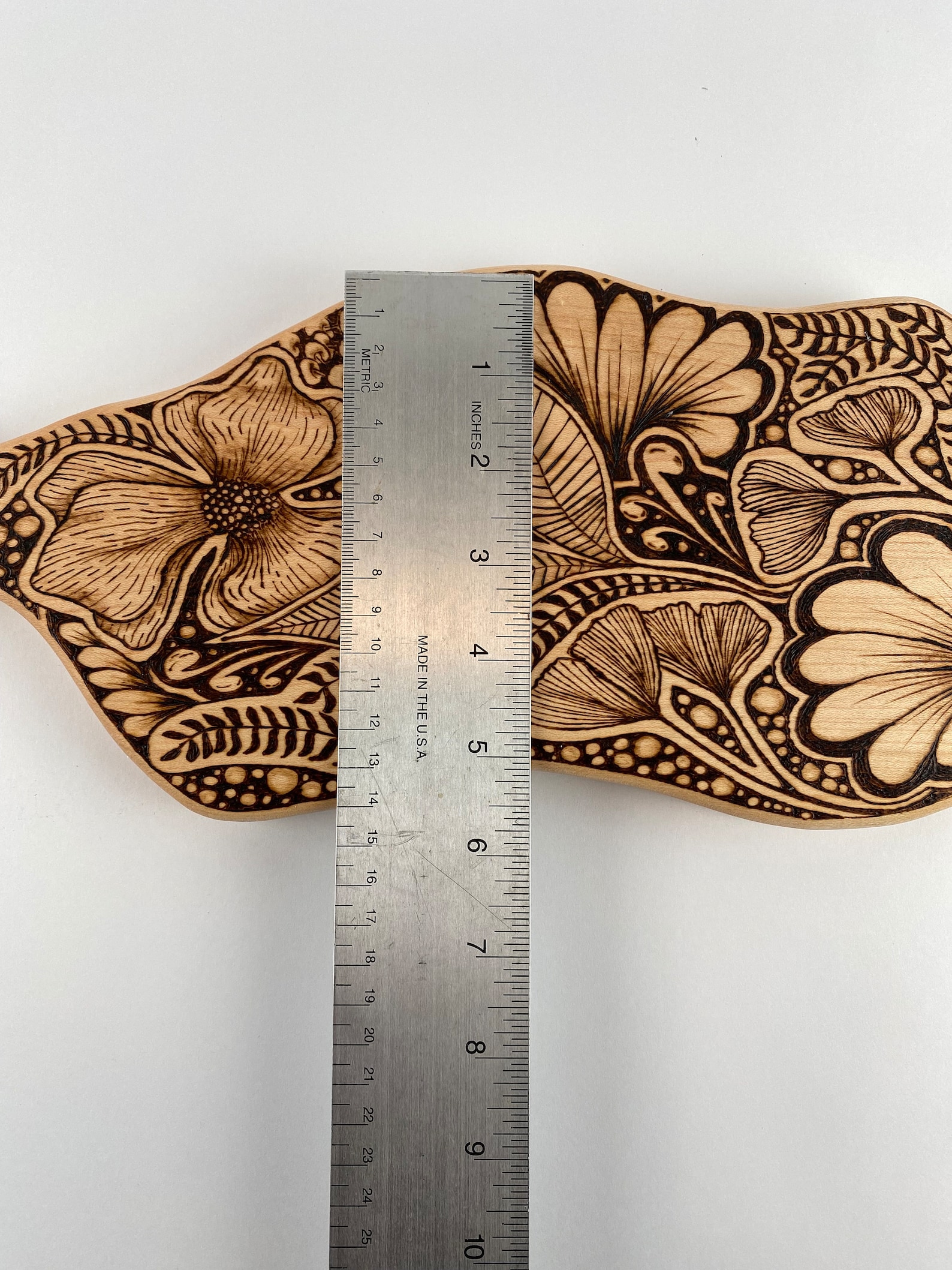Handmade Charcuterie Board Pyrography Freehand Zentangle Design ...