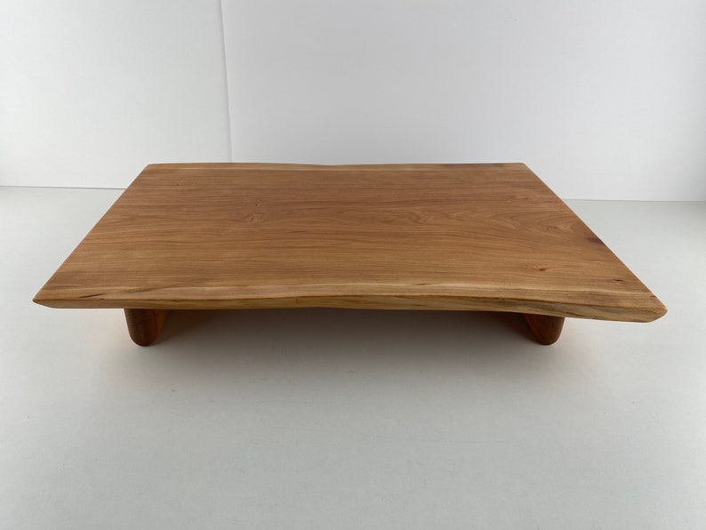 Elevated Serving/display Tray Cherry Wood Double Live Edge - Etsy
