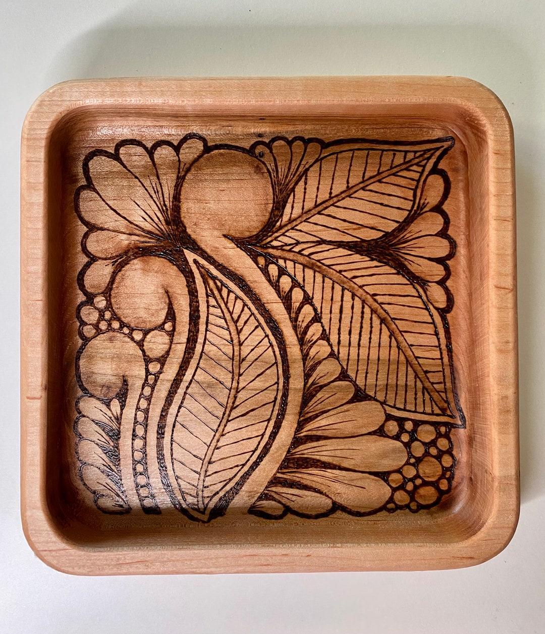 Handmade Keepsake/valet Tray - Zentangle Design - Hand Drawn (no Lasers ...