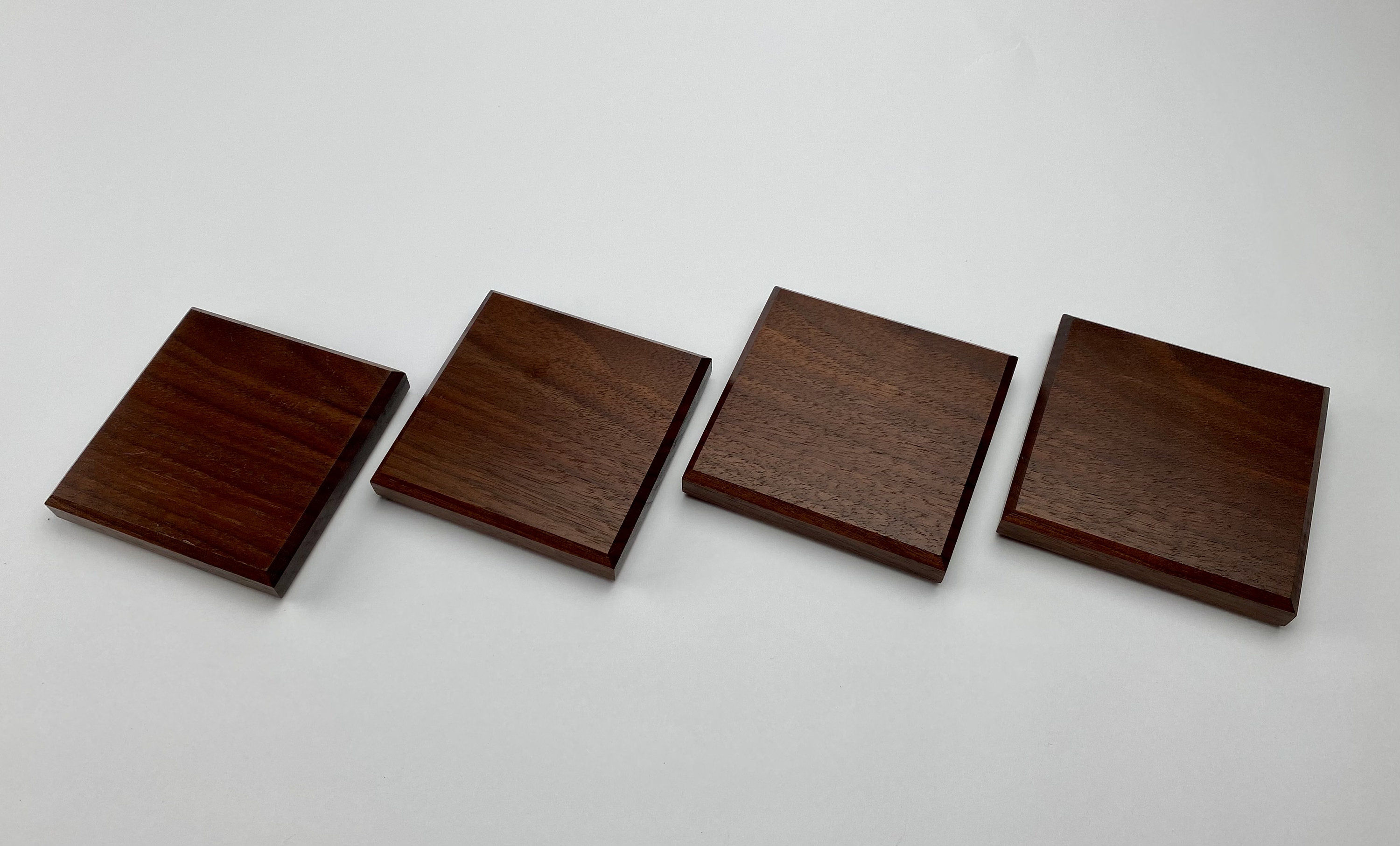Handmade Walnut Wood Coasters - Set of 4 - With Walnut and Maple ...
