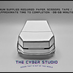 Tesla Cybertruck Black & White EV Foldable Paper Car Truck Origami ...