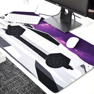 Tesla Cybertruck Desk Mouse Pad User Interface Inspired Lightning Storm ...