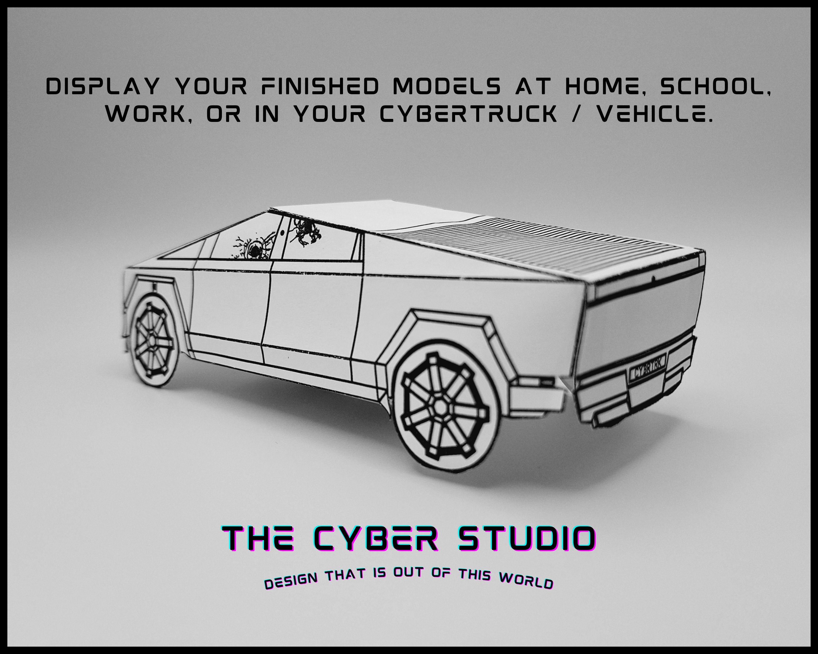 Tesla Armored Glass Cybertruck EV Foldable Origami Craft PDF Printable ...