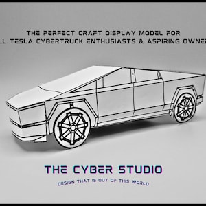 Tesla Cybertruck Black & White EV Foldable Paper Car Truck Origami ...