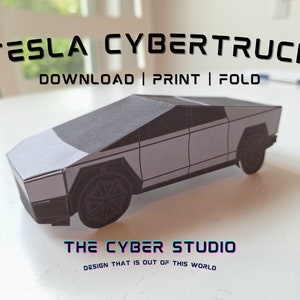 Tesla Cybertruck Full Color Stainless Steel Foldable Paper Origami ...