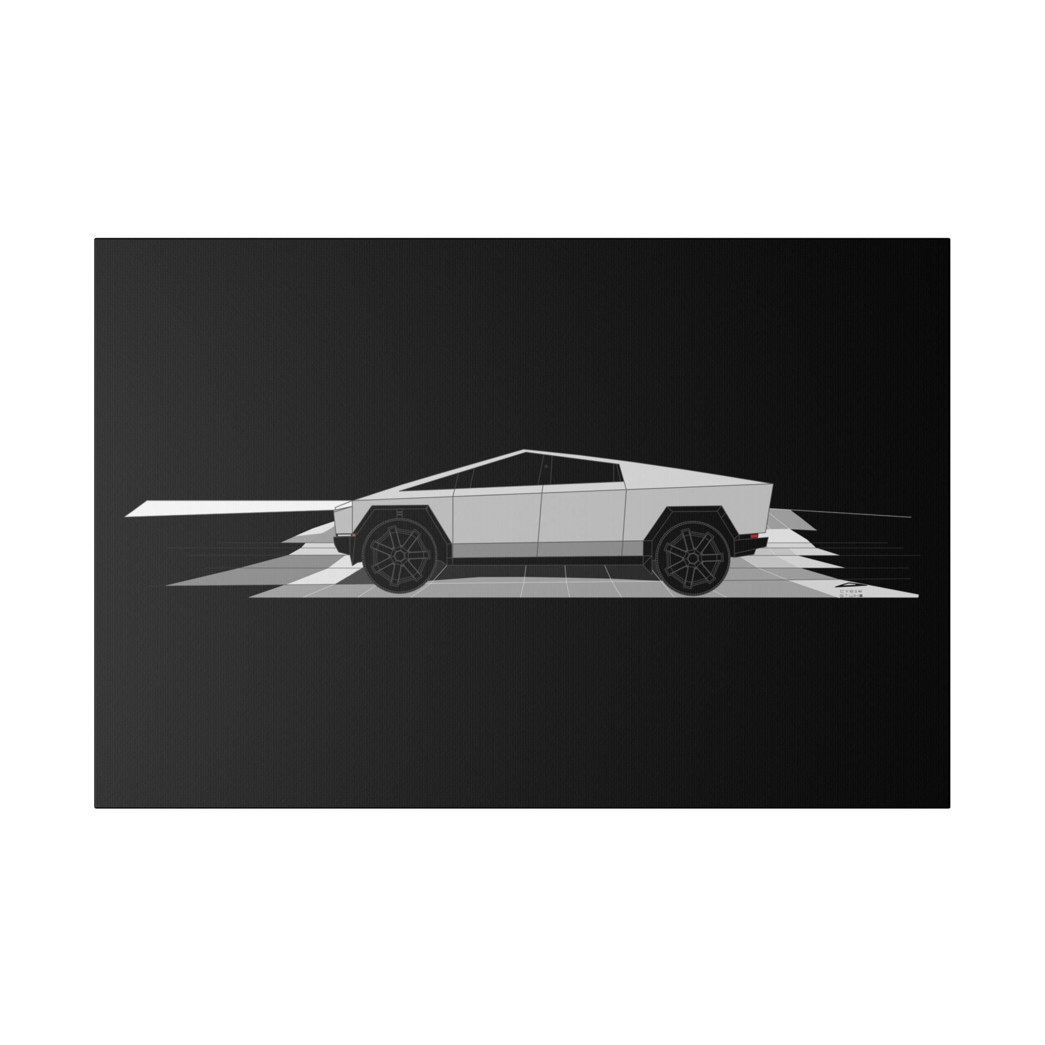 Tesla Cybertruck Wall Art Artwork & Portrait black Background Perfect ...