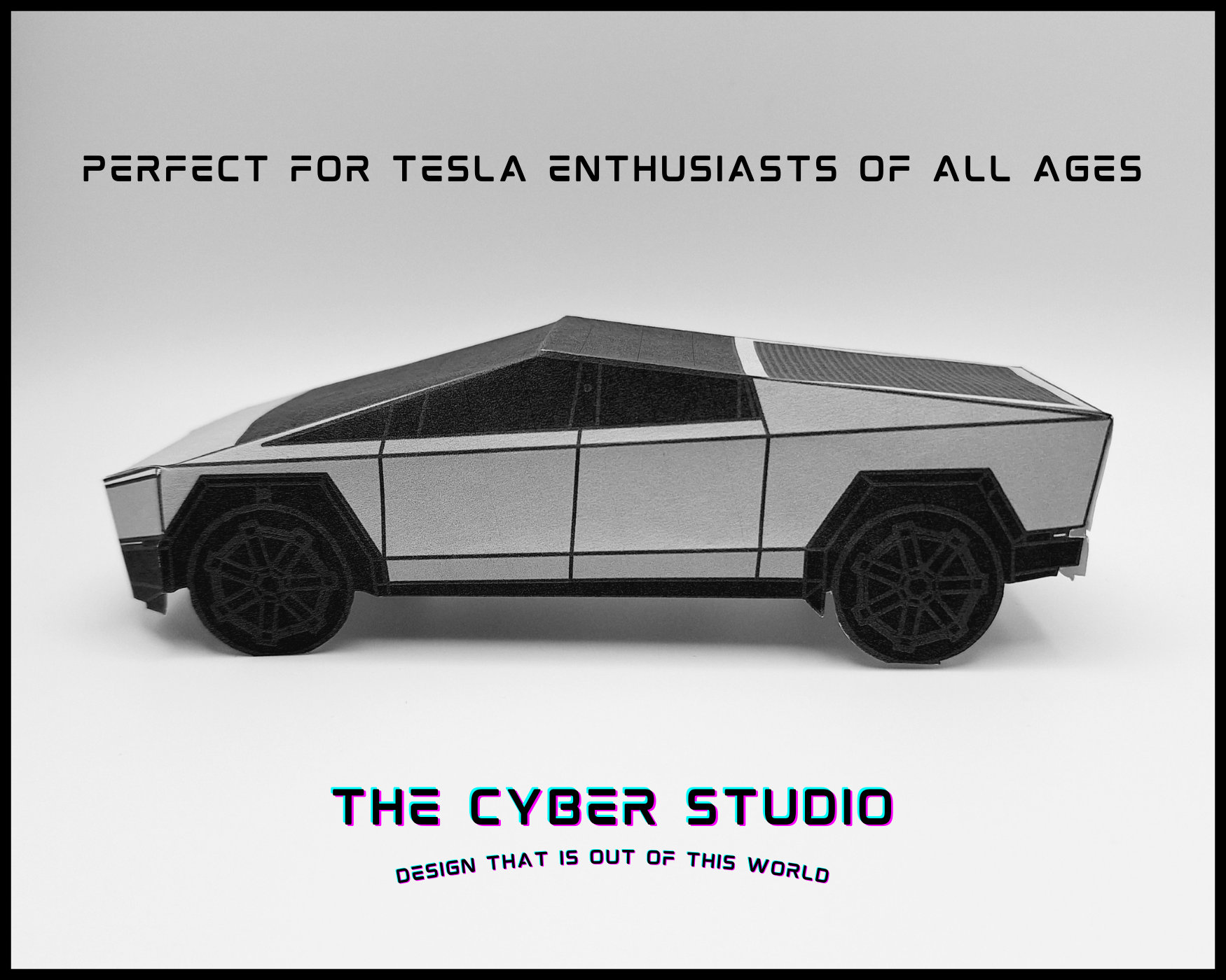 Tesla Cybertruck Full Color Stainless Steel Foldable Paper Origami ...