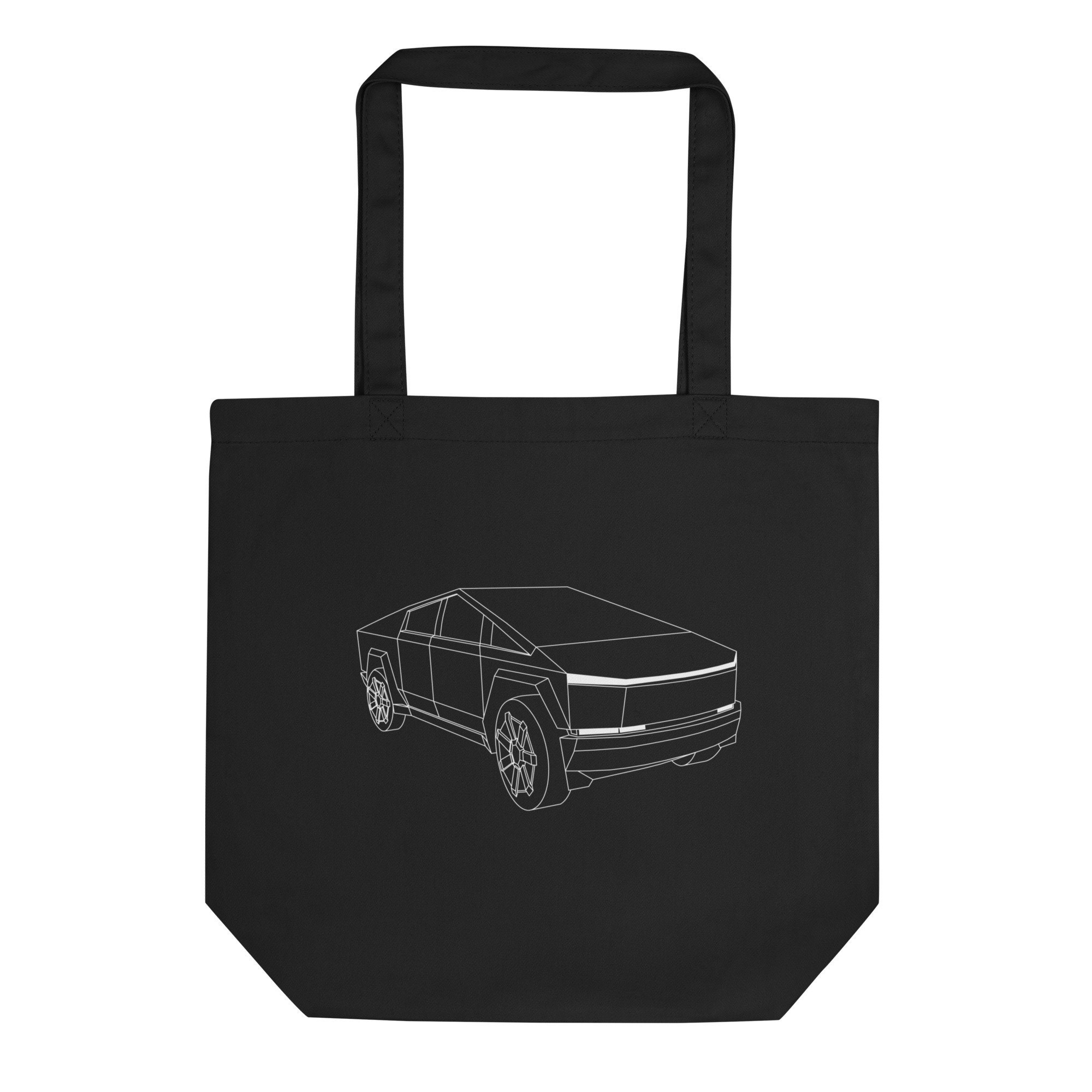 Tesla Cybertruck Silhouette Organic Tote Bag (black) - Multipurpose ...