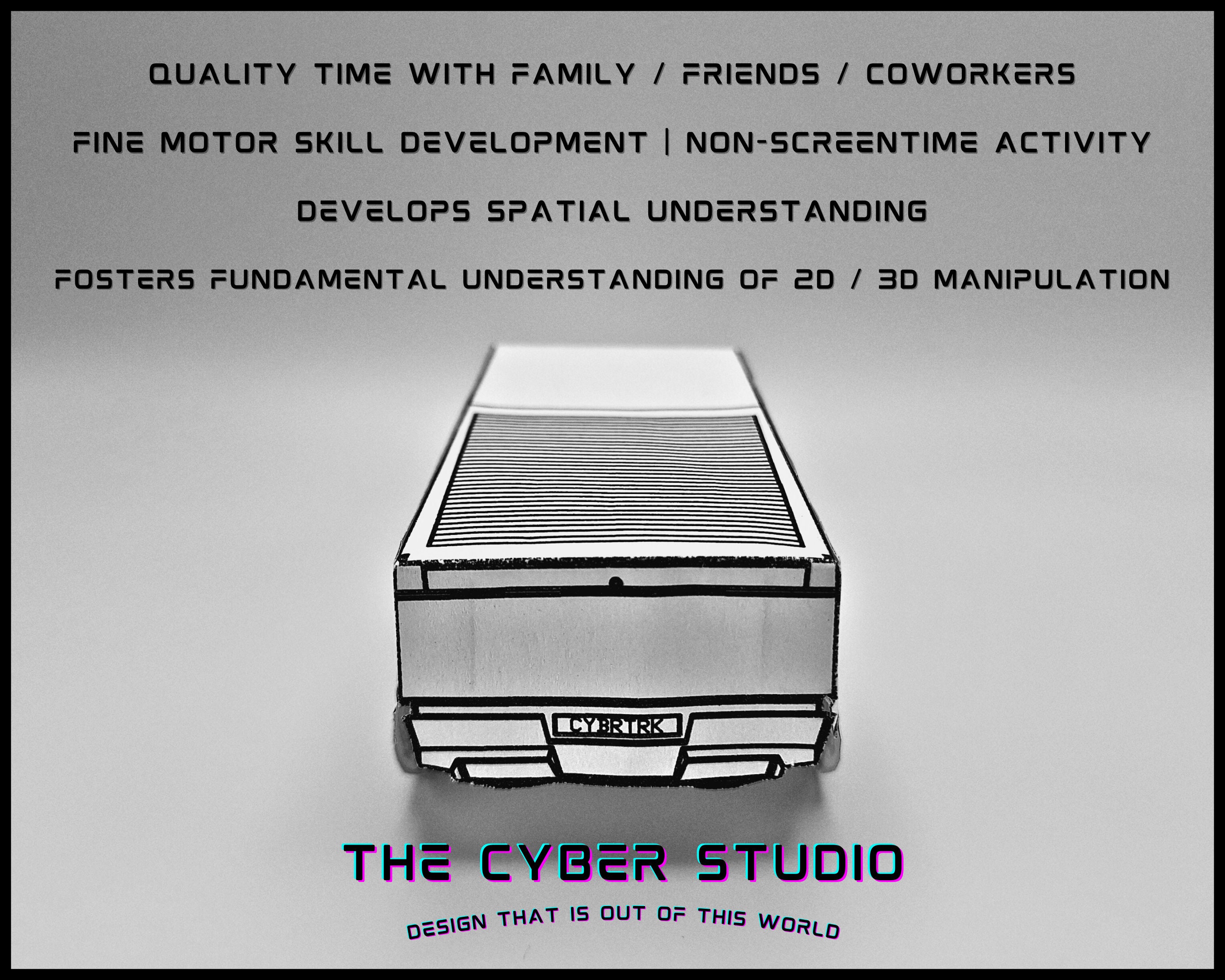 Tesla Baja Graffiti Cybertruck EV Foldable Origami Craft Model PDF ...