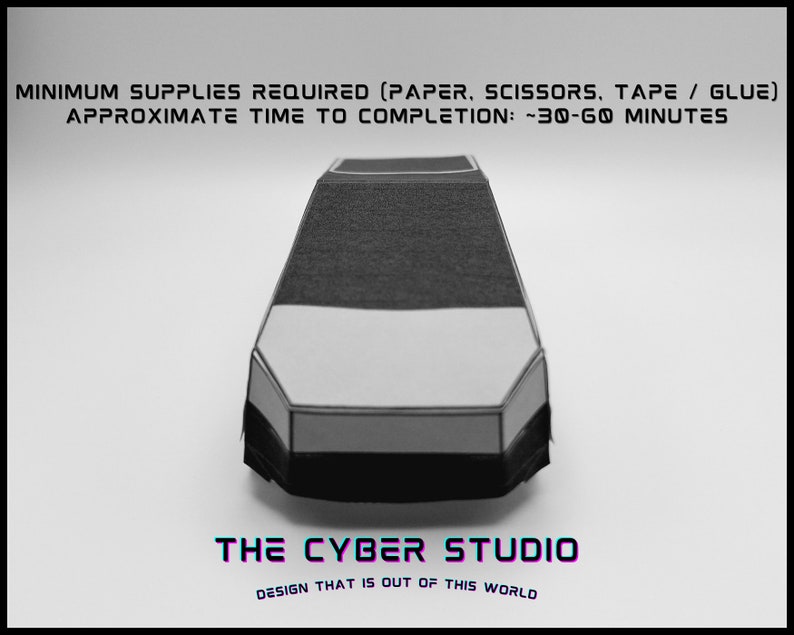 Tesla Cybertruck Full Color Stainless Steel Foldable Paper Origami ...