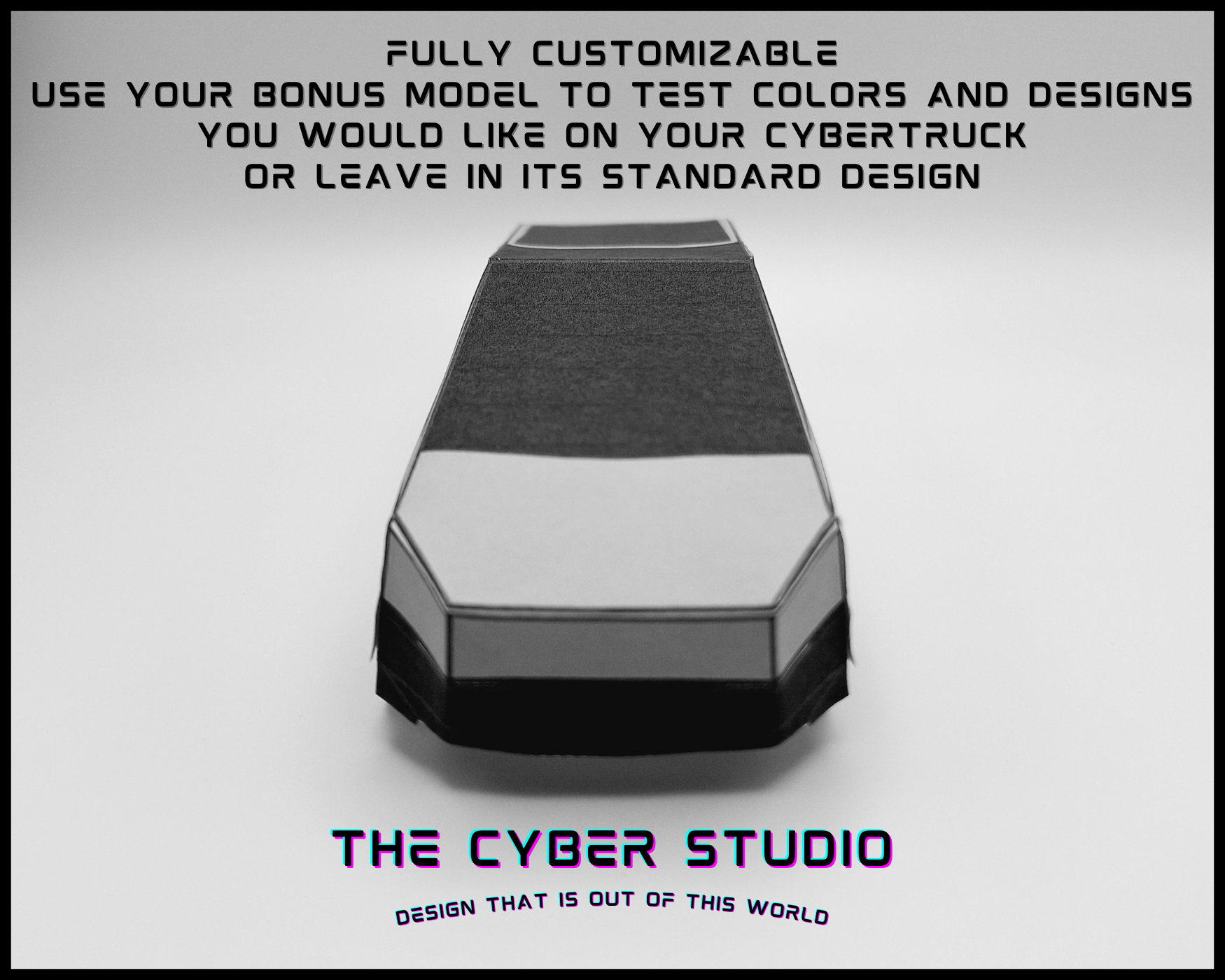 Tesla Cybertruck Full Color Stainless Steel Foldable Paper Origami ...