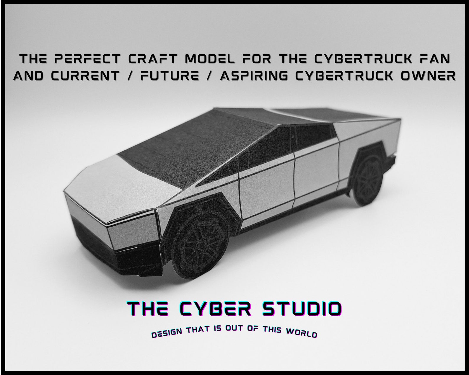 Tesla Cybertruck Full Color Stainless Steel Foldable Paper Origami ...