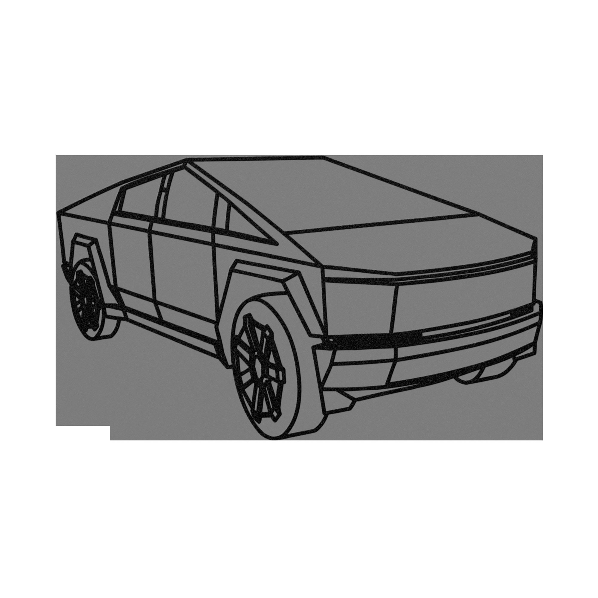 Cybertruck Art Metal Wall Art for Home Office Classroom Garage Art Gift ...