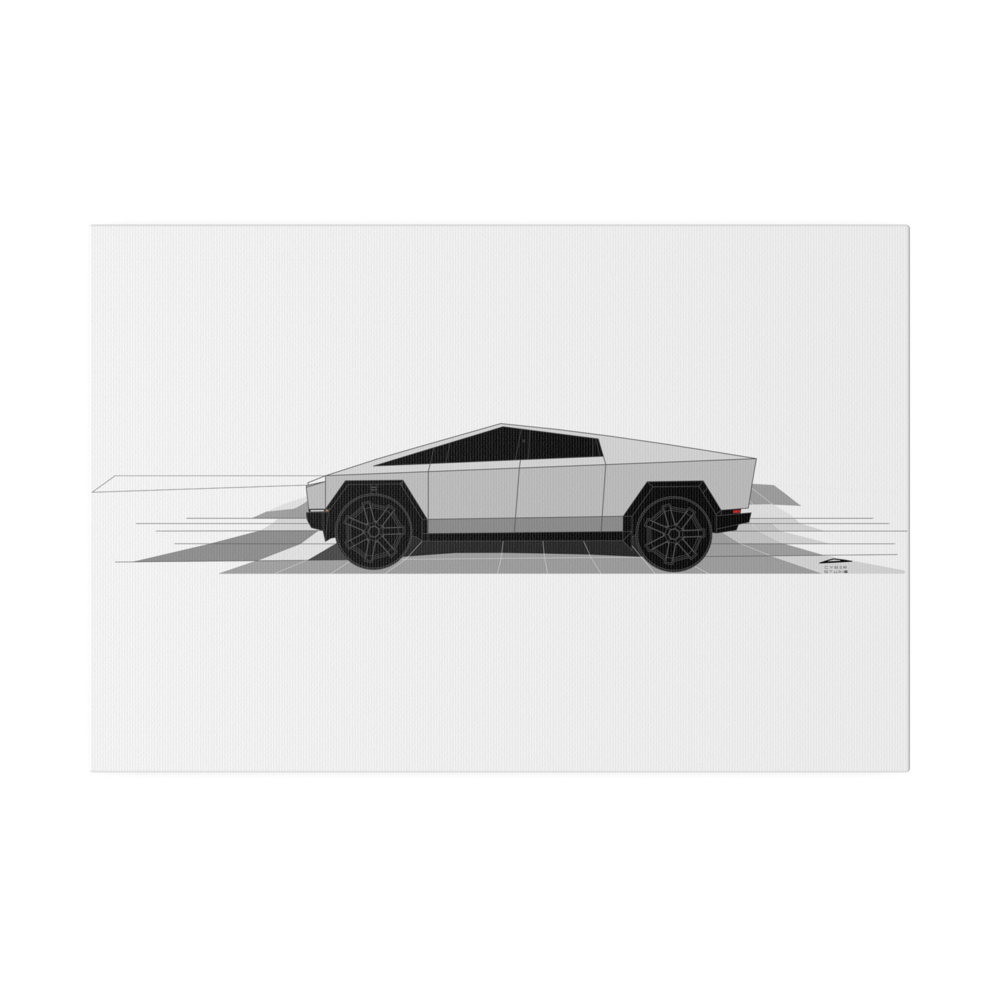 Tesla Cybertruck Wall Art Artwork & Portrait white Background Perfect ...