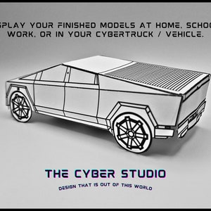 Tesla Cybertruck Black & White EV Foldable Paper Car Truck Origami ...