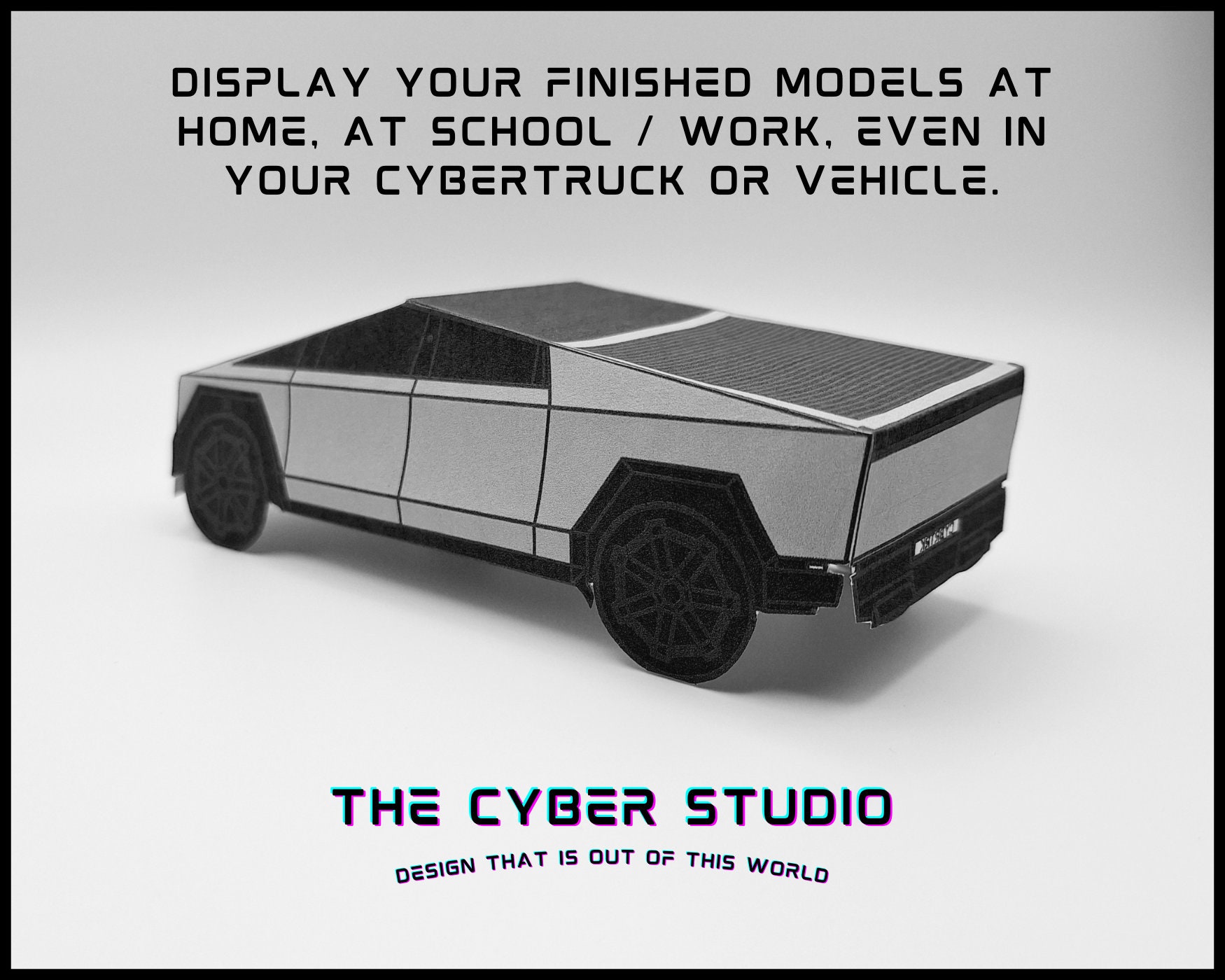 Tesla Cybertruck Full Color Stainless Steel Foldable Paper Origami ...