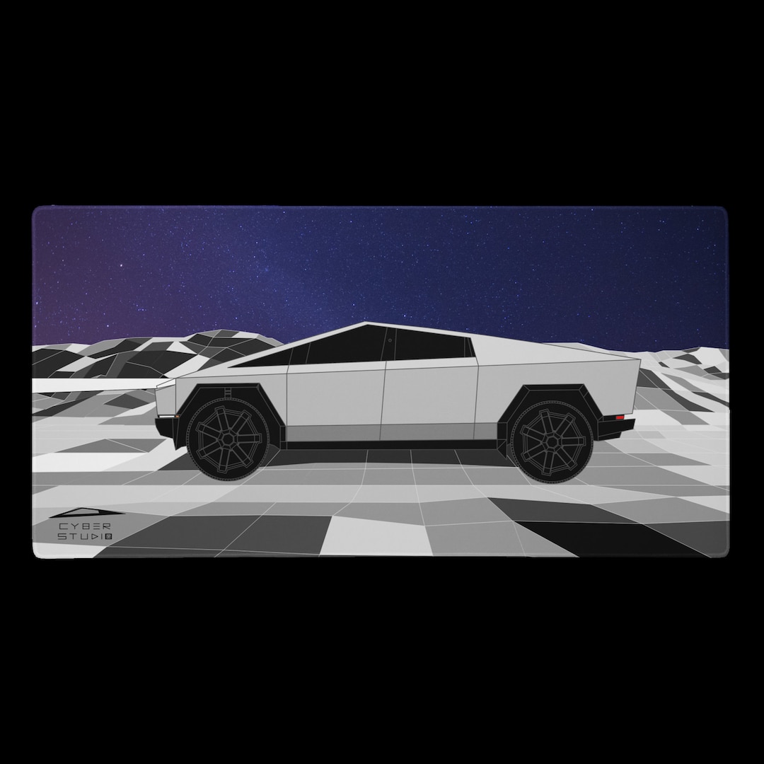 Tesla Cybertruck User Interface Inspired Outer Space Desk Pad Mouse Pad ...