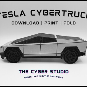 Tesla Cybertruck Full Color Stainless Steel Foldable Paper Origami ...