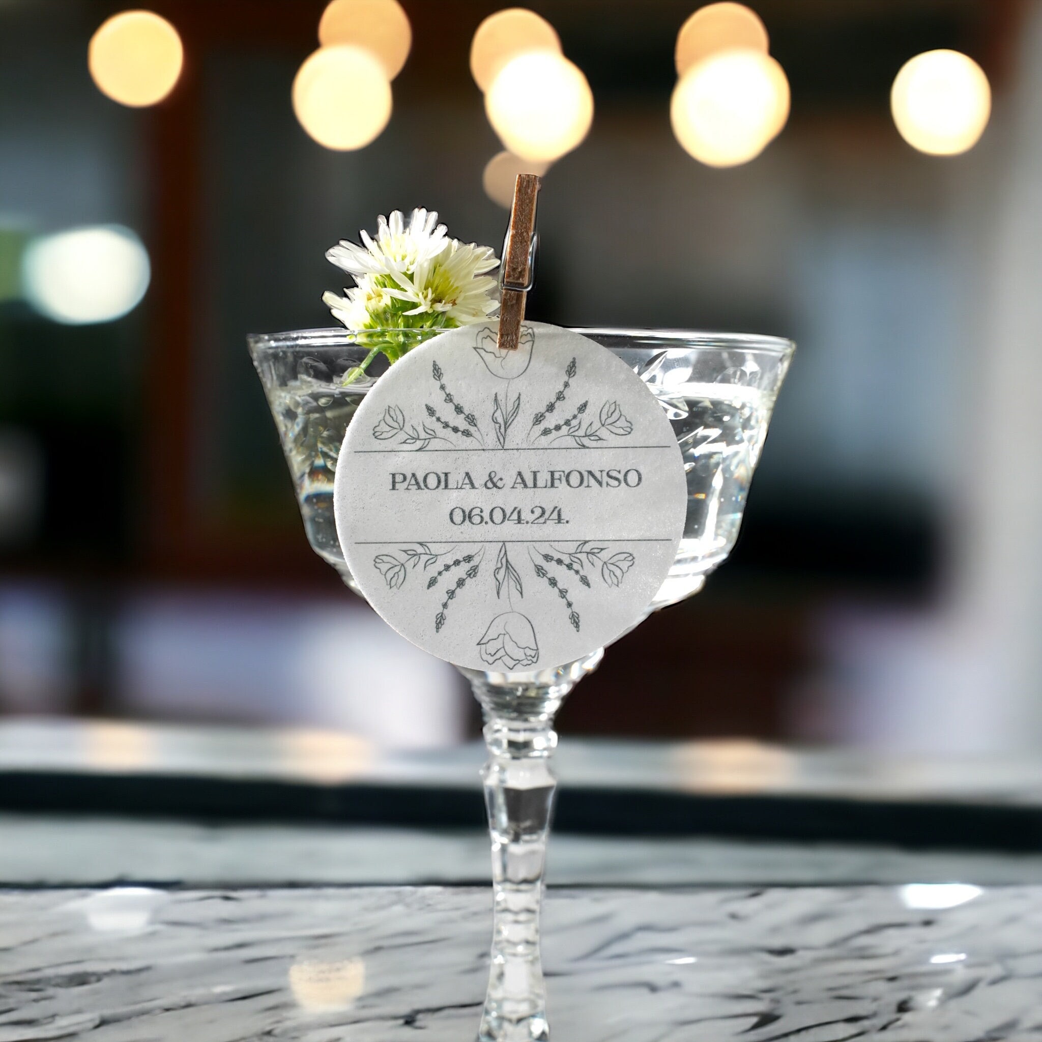 Custom Edible Drink Toppers Custom Wedding Toppers Cocktail Garnishes ...