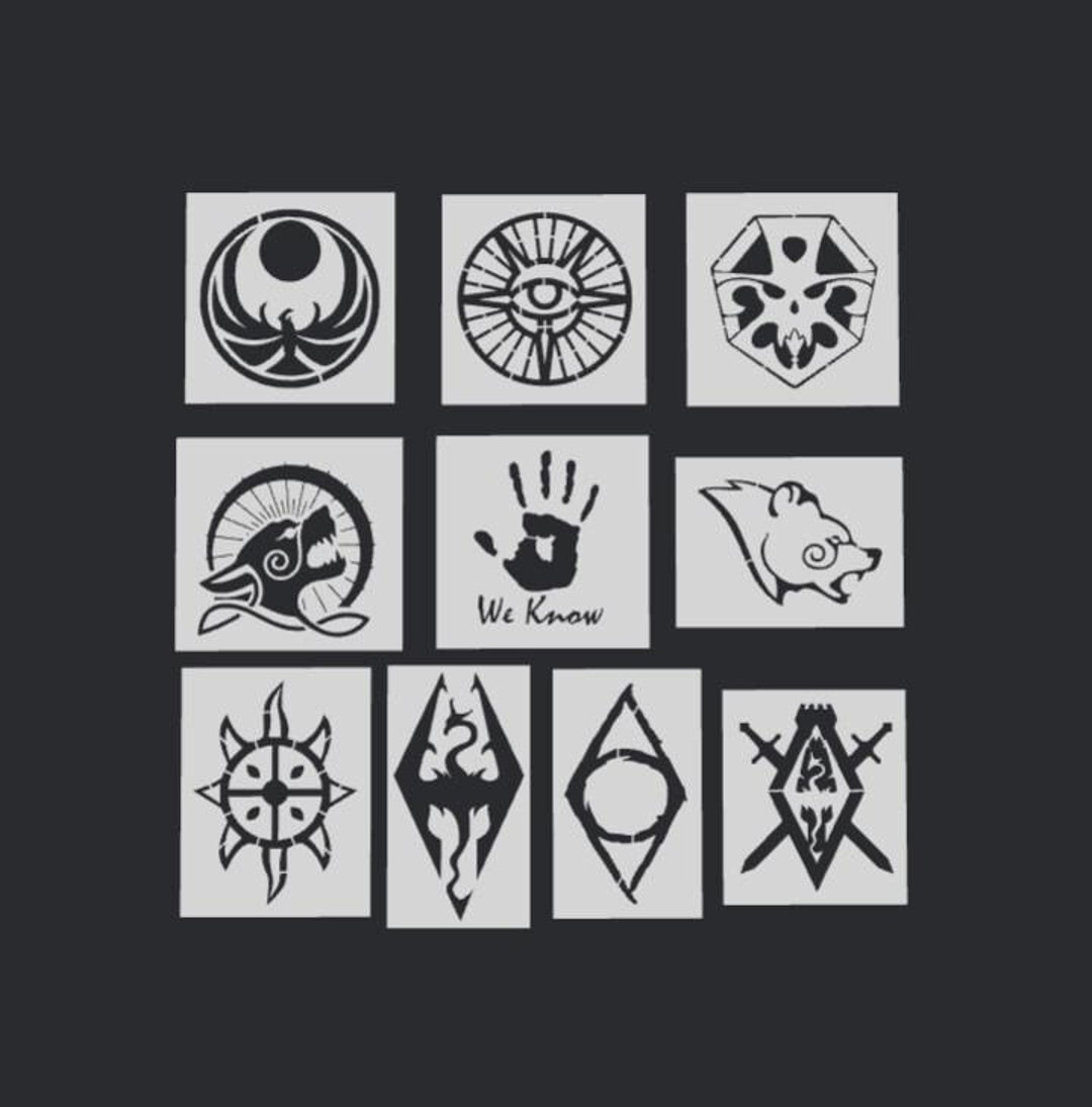Skyrim Faction Stencils - Etsy