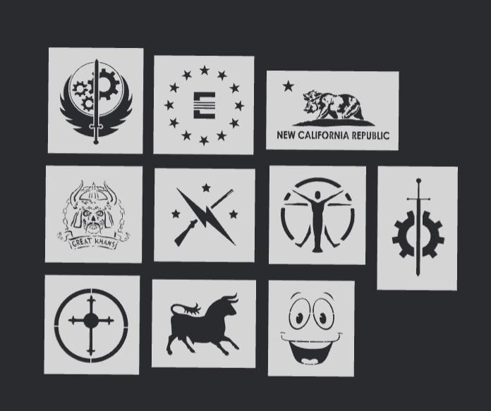 Fallout Faction Stencils - Etsy