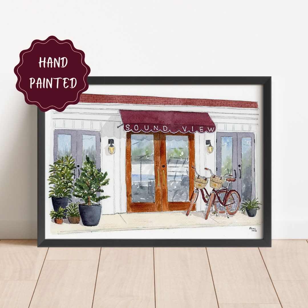 Custom Storefront Watercolor Painting | Illustration of a Business ...