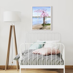 Stumpy Tree in Tidal Basin, Washington DC Art Print | Cherry Blossoms ...