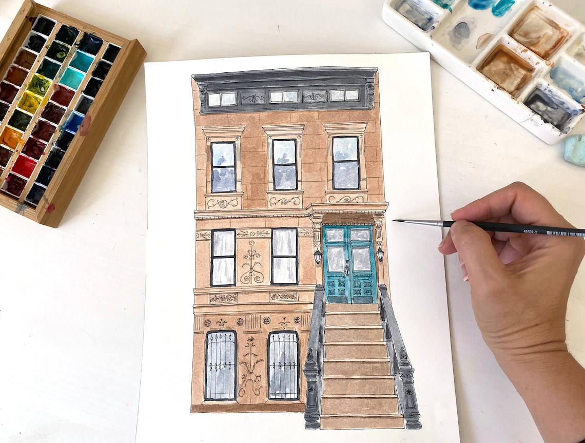 Coloring Pages Brooklyn Brownstones 5 Printable New York City Coloring ...