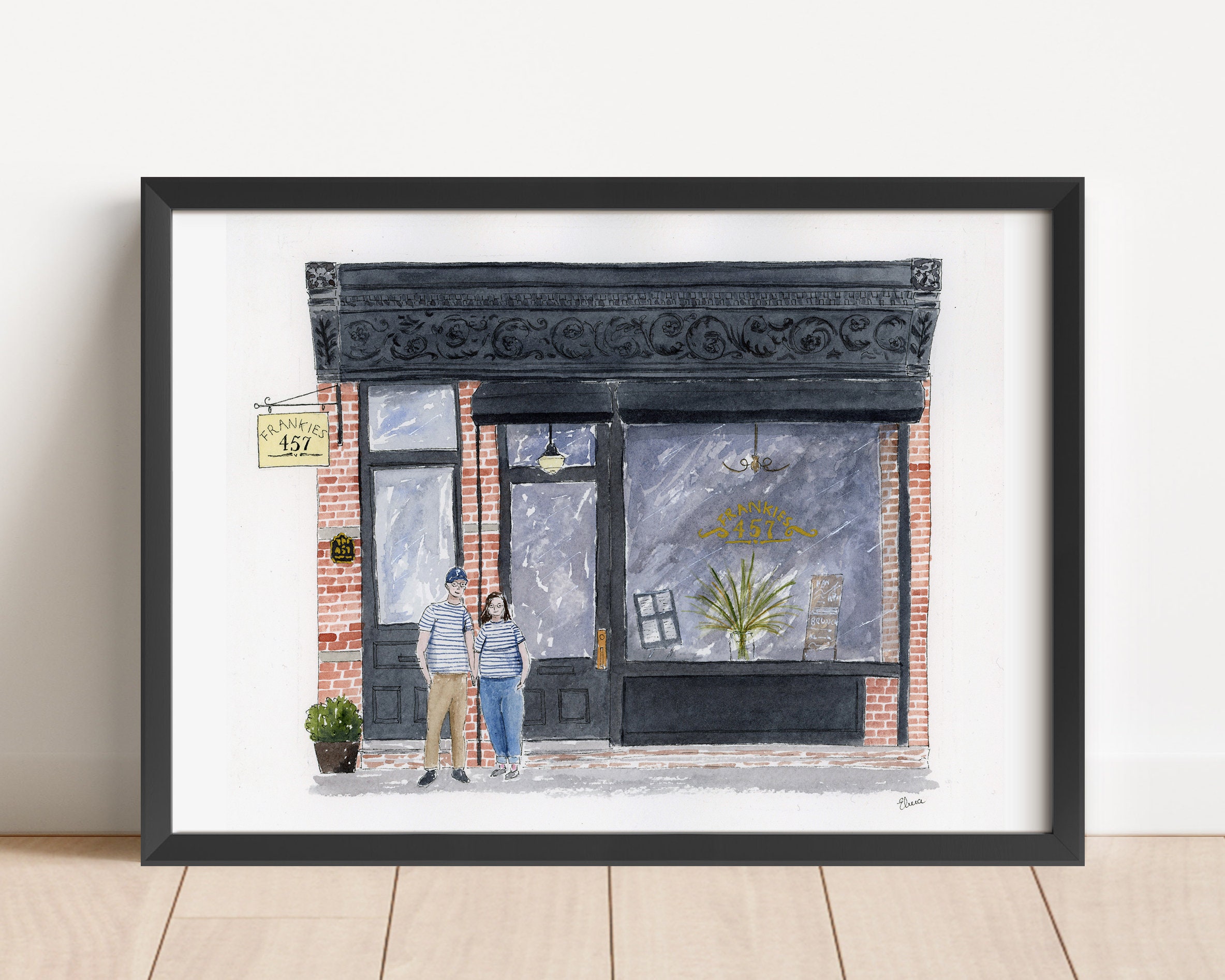 Custom Storefront Watercolor Painting Illustration of a - Etsy