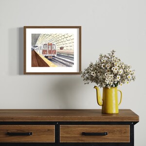 DC Metro Art Print | Washington DC Poster | Watercolor Painting | Gift ...