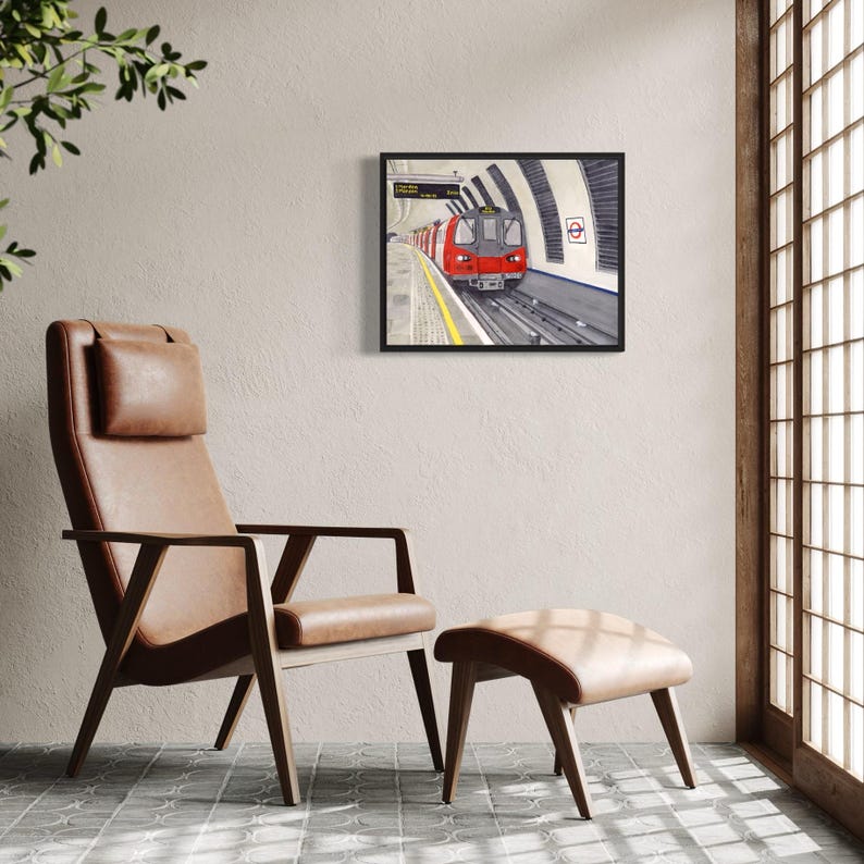 London Underground Art Print London Tube Poster Watercolor Painting ...