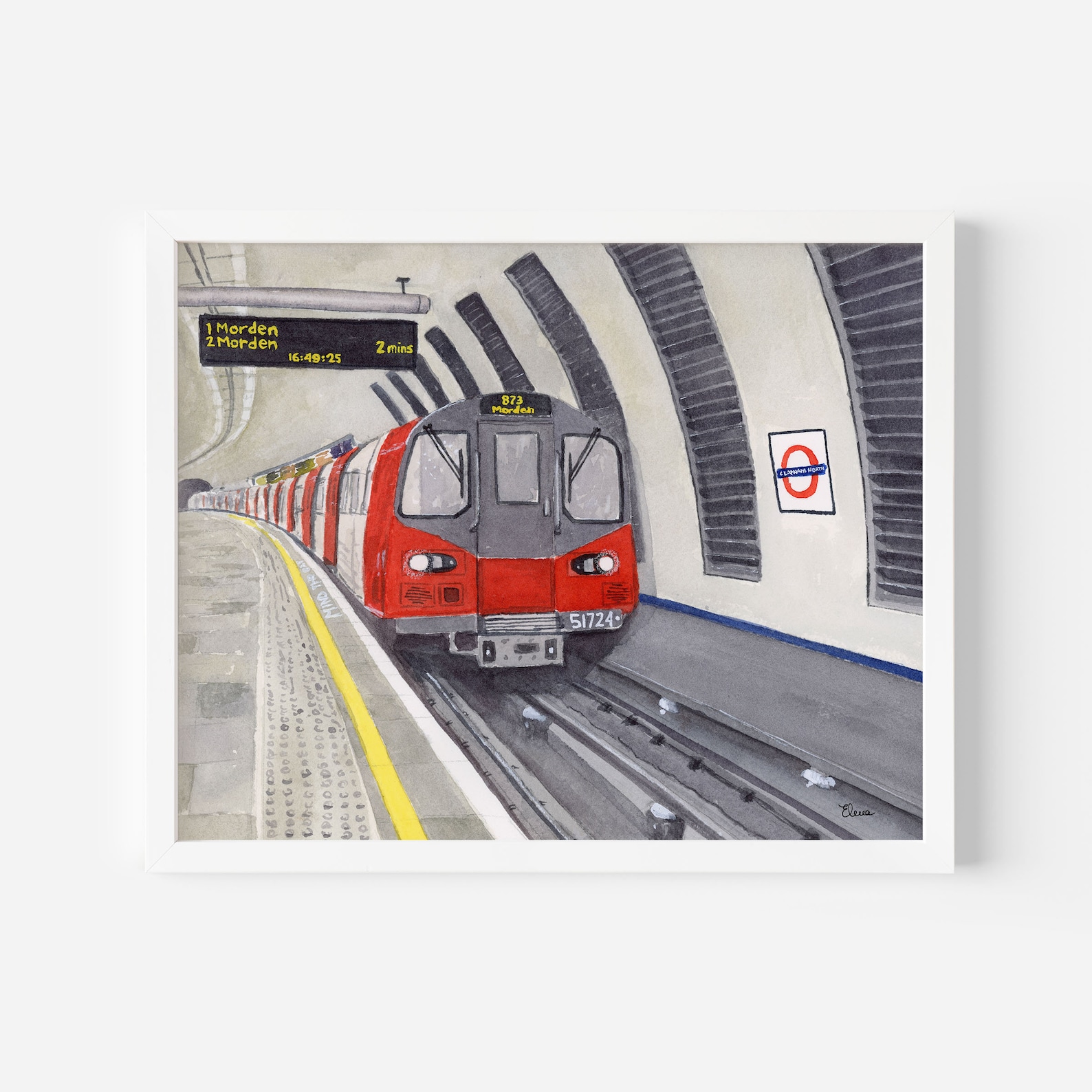 London Underground Art Print London Tube Poster Watercolor Painting ...
