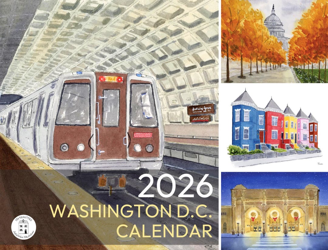 2026 Washington DC Wall Calendar | 12-month Illustrated Calendar With ...