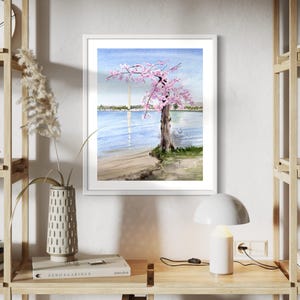 Stumpy Tree in Tidal Basin, Washington DC Art Print | Cherry Blossoms ...