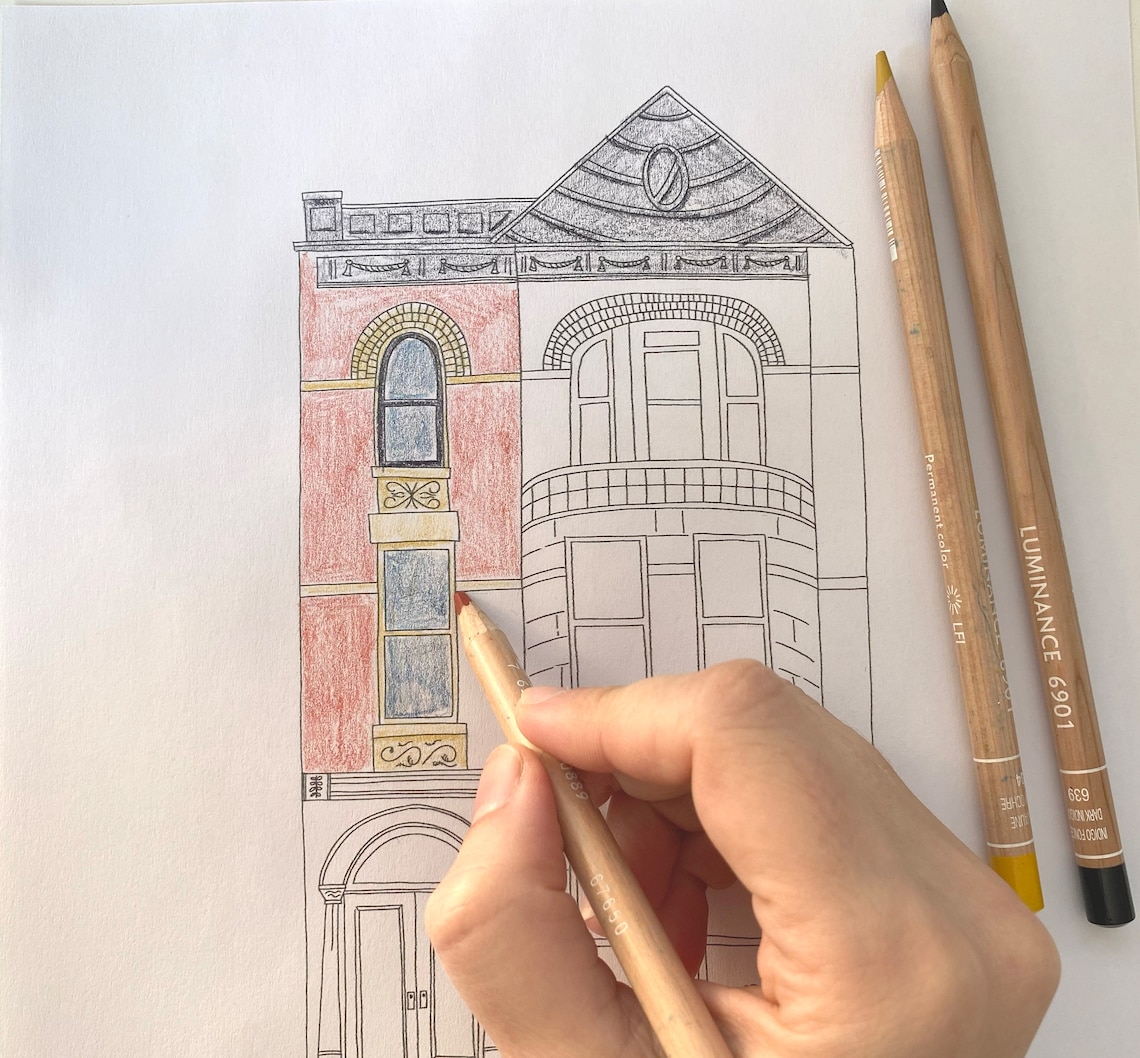 Coloring Pages Brooklyn Brownstones 5 Printable New York City Coloring ...