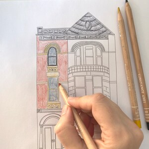 Coloring Pages Brooklyn Brownstones 5 Printable New York City Coloring ...