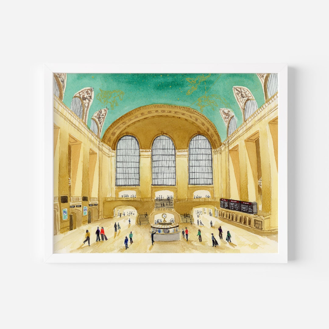 Grand Central Terminal Art Print | NYC Travel Art Poster | Train ...